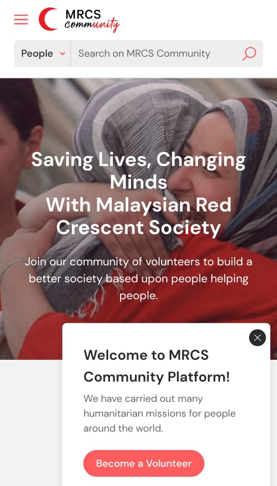 LATIHAN PENGGUNAAN LAMAN WEB PENGURUSAN SUKARELAWAN - MRCS COMMUNITY ...